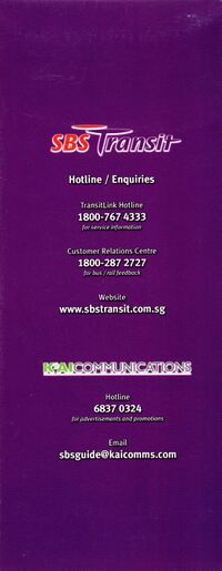 SBS Transit Guide: August - October 2004 - SgWiki