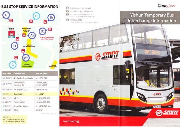 SMRT Buses Miscellaneous Brochures: Interchange Introduction/Closure ...
