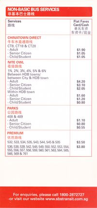 SBS Transit Miscellaneous Brochures: Fare Revision Brochures - SgWiki
