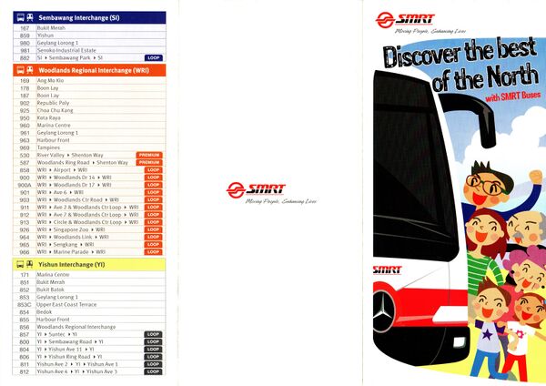 SMRT Buses Miscellaneous Brochures: Discover the best of the North with ...