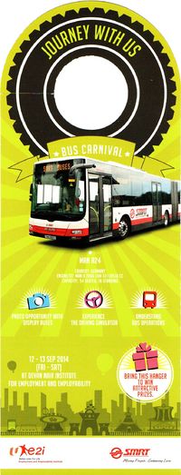 SMRT Buses Miscellaneous Brochures: Journey With Us Hangers - SgWiki