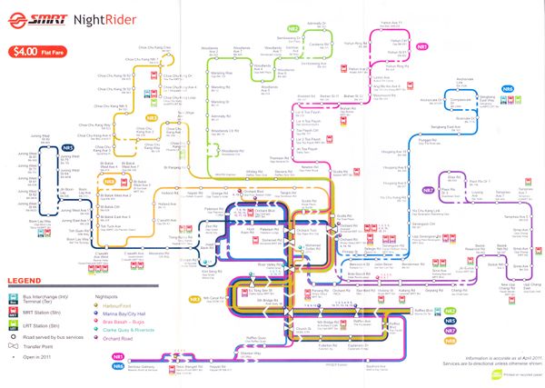 SMRT Buses Miscellaneous Brochures: NightRider - SgWiki