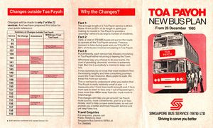 Singapore Bus Services Miscellaneous Brochures: Toa Payoh New Bus Plan ...