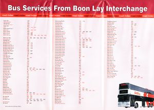 Singapore Bus Services Town Guides: Boon Lay - SgWiki