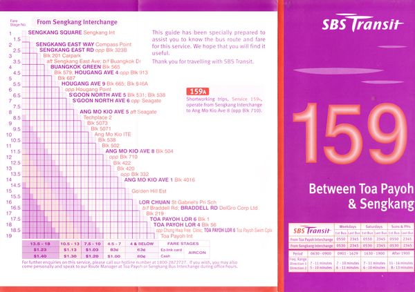 SBS Transit First Generation - Full Purple: Services 142 - 159 - SgWiki