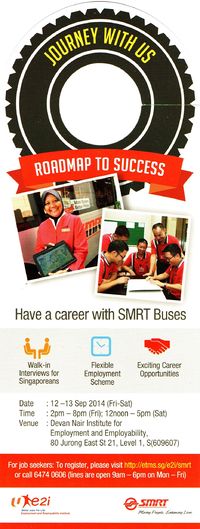 SMRT Buses Miscellaneous Brochures: Journey With Us Hangers - SgWiki