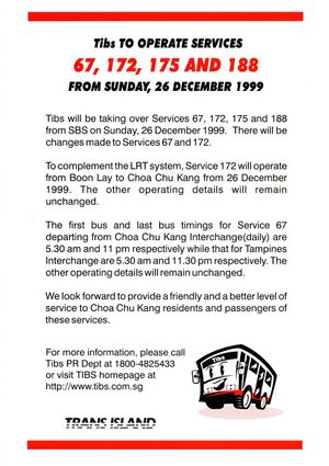 Trans-Island Miscellaneous Brochures: Service Introduction/Enhancement ...