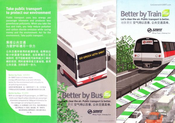 SMRT Buses Miscellaneous Brochures: Go Green with SMRT - SgWiki