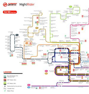 SMRT Buses Miscellaneous Brochures: NightRider - SgWiki